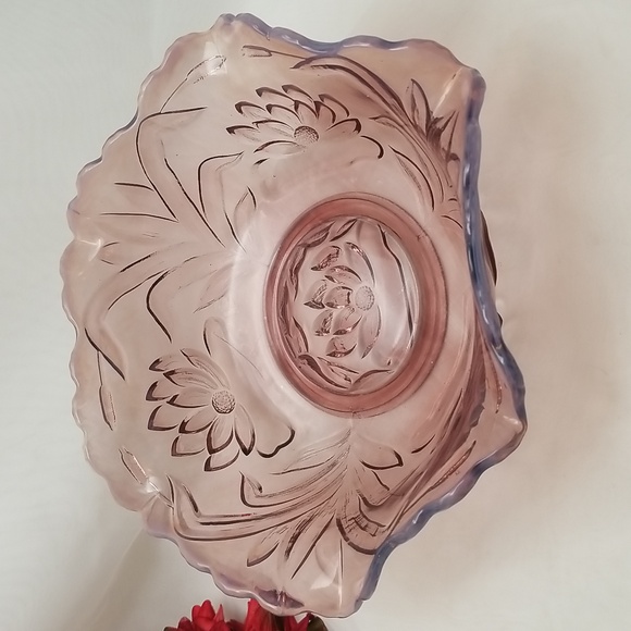Fenton | Art | Antique Fenton Waterlily Cattail Amethyst Opalescent ...